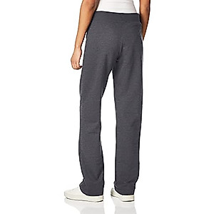 Fruit of the Loom Women's Crafted Comfort Sweatshirts, Pants, & Tri-Blend Tees, French Terry Open Bottom-Charcoal Heather, Medium