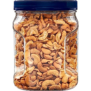 PLANTERS Salted Cashew Halves & Pieces, Party Snacks, Plant-Based Protein, 26 Oz Canister