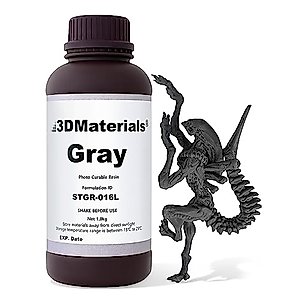 3DMaterials SuperFast 3D Printer Resin Water Washable, 0.6 sec 50um Printing, Made in Korea (1000g, Dark Grey)