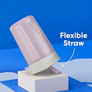 Owala Kids BPA-Free Plastic Tumbler with Spill Resistant Flexible Straw, Easy to Clean, Kids Water Bottle, Great for Travel, Dishwasher Safe, 15 Oz, Mint and Pink, (Unicorn)