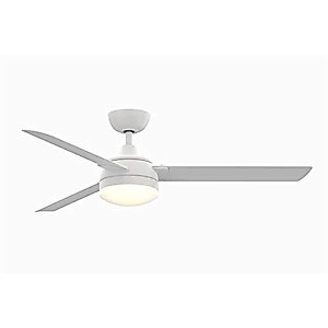 Fanimation Xeno Wet Indoor/Outdoor Ceiling Fan with Matte White Blades and LED Light Kit 56 inch - Matte White