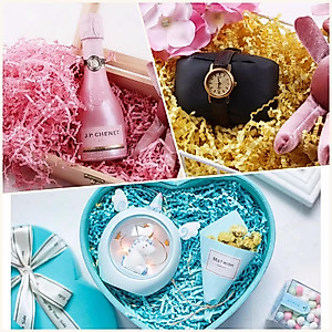 YHXKJ Crinkle Paper for Gift Box (1/2 LB) Crinkle Cut Paper Shred Filler,Shredded Paper Filler Packing Gift Wrap Easter Basket Grass Filler-Bright Orange