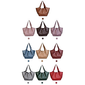 ZOSIVEB Large Tote Handbag, PU Leather Satchel Tote Shoulder Bags Purse Soft Crossbody Oversized Travel Tote Bag (Pink)