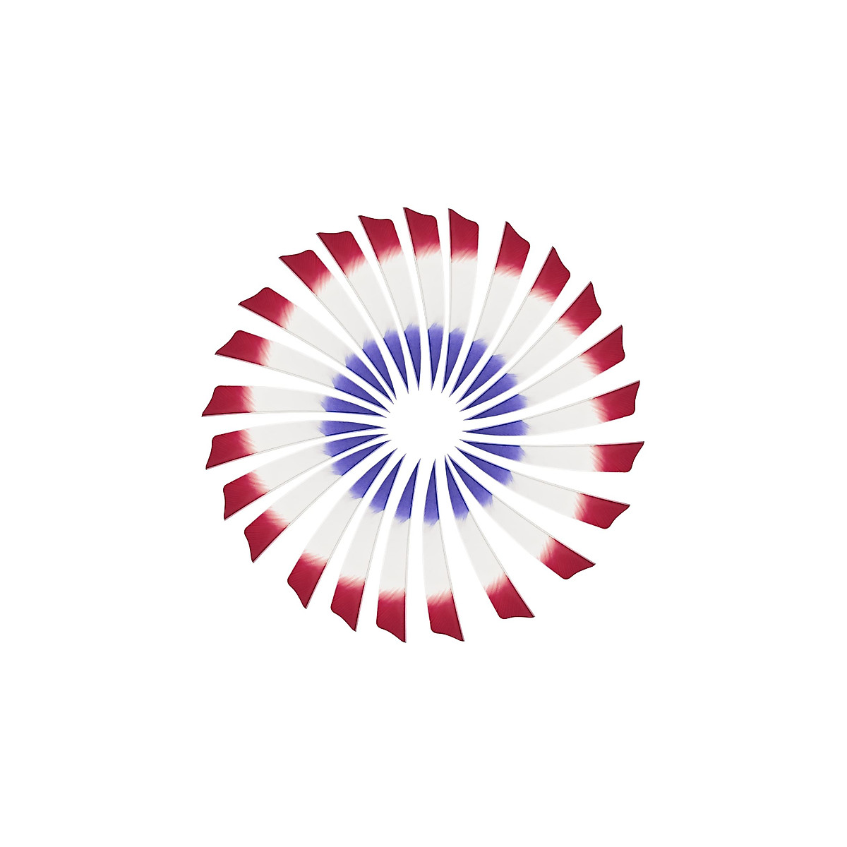 MILUWOND 4 Inch Shield Three Color Arrow Feather Fletching Vanes Right Wing for Archery Arrow（50 Pack）