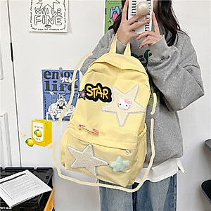 Cute Women'S Backpack, Kawaii Y2k Design, Fashionable And Colorful Harajuku Hiking Backpack, Aesthetic Backpack (green)