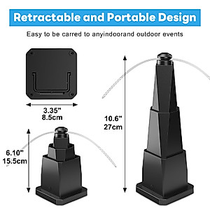 JEMULICE 4PCS Table Food Fans,2000MAH Portable Food Spinner Retractable,3 adjustment Speeds Indoor Outdoor Fan,with Holographic Blades, BBQ,Party,Home Kitchen Fans