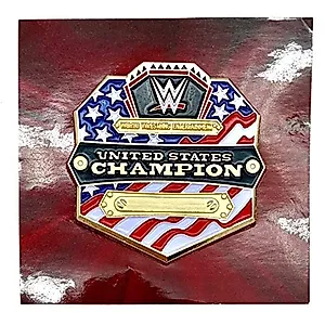 WWE United States Champion Pin- Special Edition American Flag Slam Crate Collectible Pin- Authentic Raw WWE Extremes Championship Belt Pin