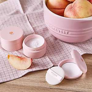 SKINFOOD Peach Cotton Multi Finish Powder 5g - Korean Peach Extract & Calamin Sebum Control Face Powder - Silky Setting Powder - Setting Powder for Oily Skin - Sweet Peach Scent for Soft Skin