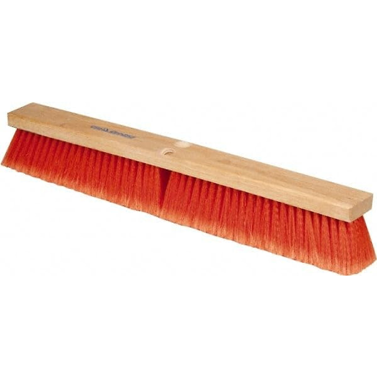 PRO SOURCE Safety Orange Push Broom Head with Threaded Wood Block: 24" Wide