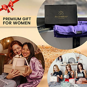 PASHWRAP 100% Himalayan Ultra Thin Cashmere Wrap |Soft Lightweight Cashmere Scarf | Kashmiri Pashmina Shawl | Luxury Gift For Women | Ideal For Travel (Mauve)