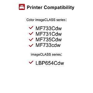 046 Toner MF733Cdw Toner Compatible Toner Cartridge Replacement for Canon 046 Toner Cartridge 046H CRG-046 for Color ImageCLASS MF733Cdw MF731Cdw MF735Cdw LBP654Cdw Printer (Black Cyan Magenta Yellow)