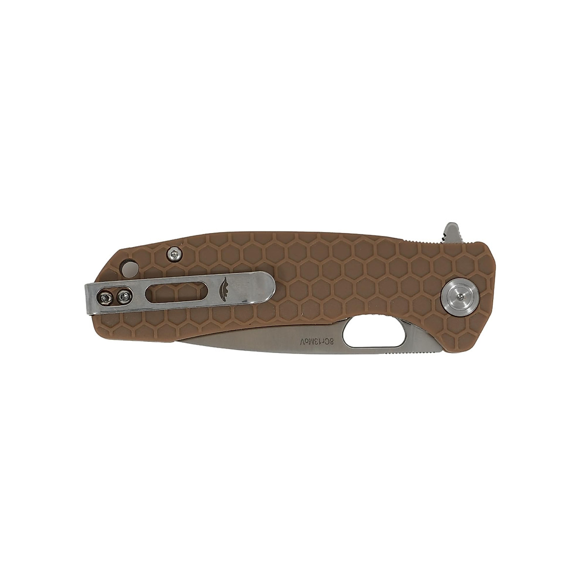 Western Active Honey Badger Small Pocket Knife EDC Drop Point Folding Utility Knife 2.8" Steel Blade, Reversible Pocket Clip, Folding Pocket Knife - (2.6oz) Drop Point Small Tan HB1022
