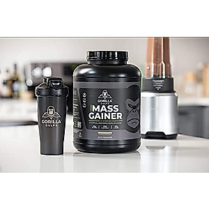 Gorilla Gulps – Mocha Vegan Mass Gainer – 5 lb Natural High Calorie Protein Powder – GMO, Gluten, Dairy, & Soy Free. No Artificial Ingredients – 530 Calories – 18 Servings