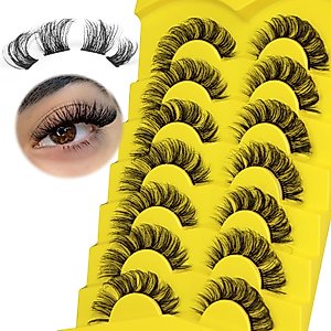 Cluster Lashes Natural Look 3D Wispy Individual Eyelashes 8-15MM Mixed Lengths Lash Extension Fluffy DIY Lash Pack 56 Wisps by Mavphnee
