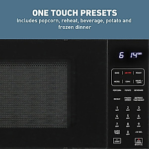 West Bend 3-in-1 Microwave Air Fryer Convection Oven 1000-Watts with 10 Power Levels and 12 Presets, Speed Defrost, Electronic Control Panel and Glass Turntable, 1.3 Cubic Feet, Stainless Steel