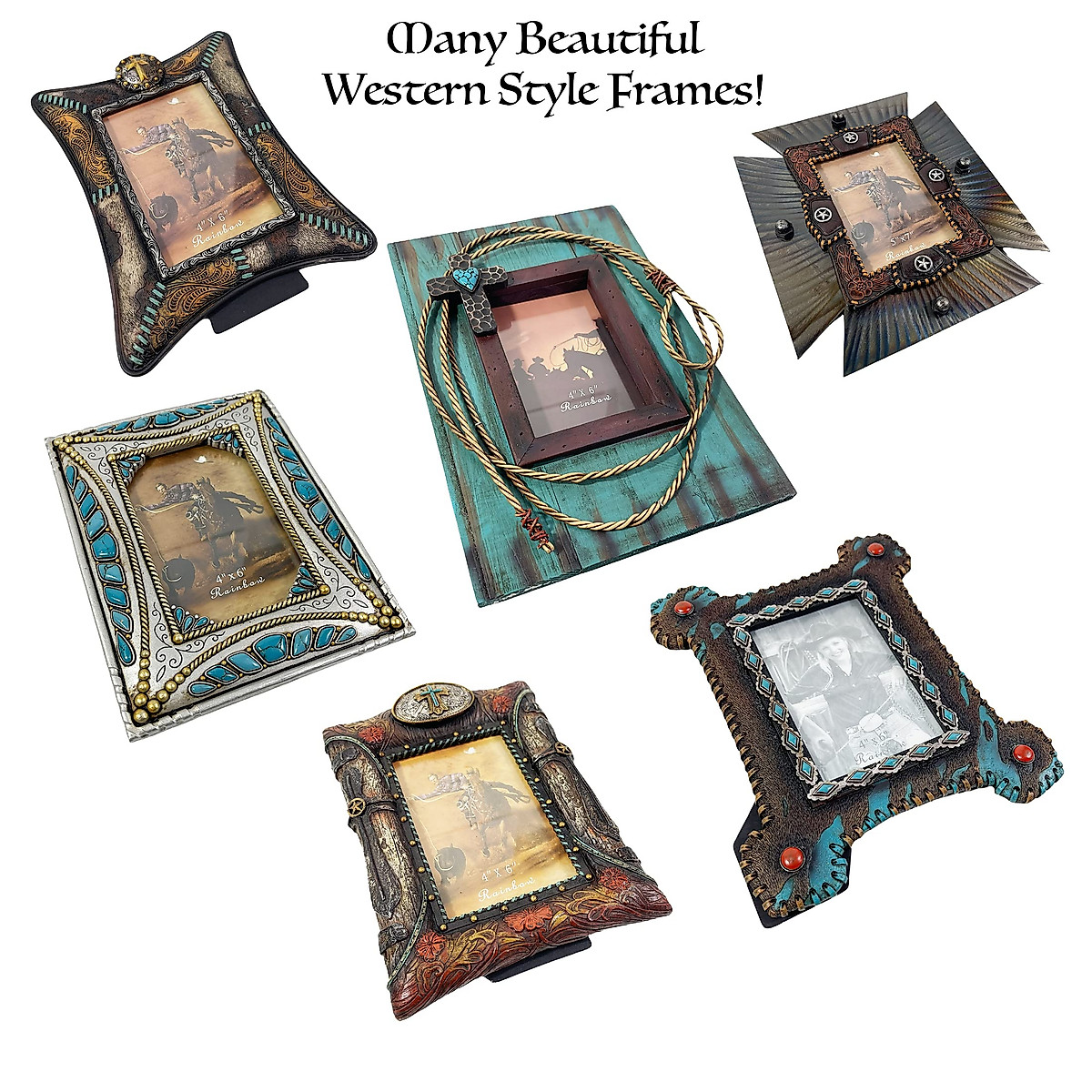 Urbalabs Western Hunter Deer Faux Antler 3D Cabin Picture Photo Frame Country Decor Picture Frame 5 x 7 Rustic Gifts Farmhouse Picture Frames Standing 5x7 Elaborate Picture Frame