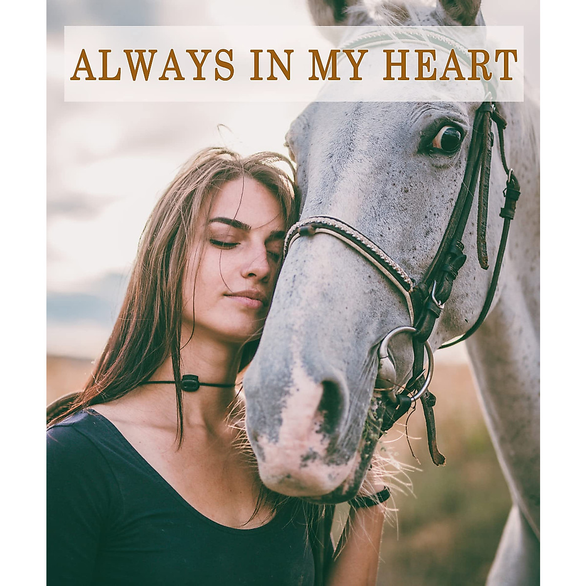 YL Horse Necklace 925 Sterling Silver Heart Pendant Created Amethyst Animals Jewelry for Women