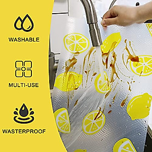 INNOLITES 9 Pack Refrigerator Liners, Waterproof Washable Fridge Liner, 17.7"x11.8" Non-Slip Refrigerator Shelf Liner-BPA Free, for Fridge Glass Shelf, Cabinet, Drawer, Freezer Safe (9 Yellow)