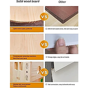 Bear Qiaqia Rotating Bookshelf 360 Degrees, 4 Tier Stackable Solid Wood Bookshelf Organizer, Storage Display Rack Floor Standing Bookcase for Kids&Adults (51"x18"x18")…