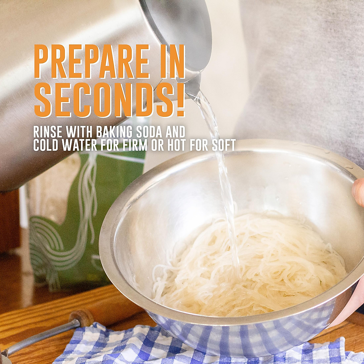 Sea Tangle Kelp Noodles (12oz) - Pack of 6 - Low Calorie Asian Noodles for Healthy Noodle Dishes - Gluten Free, Keto Noodle Sub for Rice Noodles, Glass Noodles, Pad Thai Noodles, Vermicelli