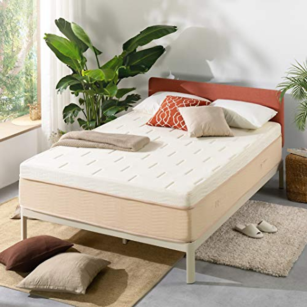 Mellow 14 Inch HAVN Memory Foam Mattress, Made in USA, CertiPUR-US Certified Non-Toxic Foams, Oeko-TEX Certified Eco Cover, Bamboo Charcoal Odor and Moisture Control, Quilted Comfort Top, Queen