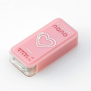 Midori 43383006 Clip Deep Clips Nano Heart Pattern