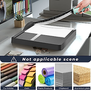 FUCDTEFC 12 Inch Guillotine Paper Cutter for Cardstock Photo Picture, Office Products Classroom Paper Trimmer Heavy Duty, Small Paper Slicer Straight Edge Cutter