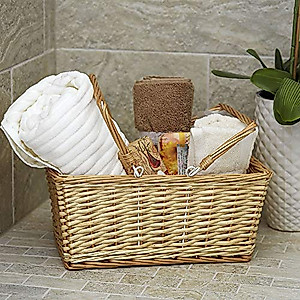 Household Essentials ML-2202 Open Top Market Basket with Handles, Brown