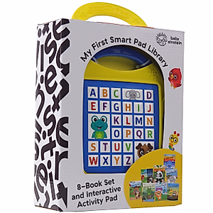 Baby Einstein - My First Smart Pad Library Electronic Activity Pad and 8-Book Library - PI Kids