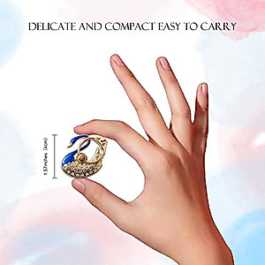 [2 Packs] Swan Glitter Bling Bling Phone Ring Holder, Sparkle Phone Ring Grip Artificial Diamond Stand,Rhinestone Cell Finger Ring for Phones,Pad