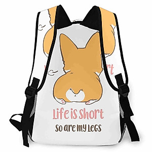 Imiss Welsh Corgi Backpack for Girls Boys with Multi-Pockets | School Bookbag Daypack Travel Bag