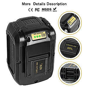 40V 7500mAh Replacement Battery DCB404 DCB406 DCB407 DCB114, Lithium Ion Premium Battery Compatible with Dewalt All 40V MAX Tools