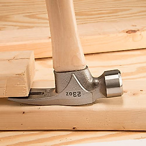 ESTWING Pro California Hammer - 23 oz Rip Claw Hammer with Smooth Face & Hickory Wood Handle - MRW23LS