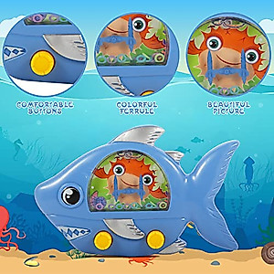 4 Pcs Animals Dinosaur Handheld Water Games, Water Toss Ring Game Aqua Toy Water Ring Game Retro Pastime Game for Kids Adults Travel Game, Christmas Stocking Stuffers Dinosaur Toys Gifts Party Favors