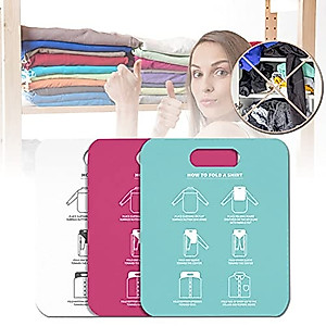 WJCCY 2 pcs Fast Folding Board Convenient Stacking Board Adult Clothes Shirt Folding Board Lazy Stacking Clothes Tool Household (Color : Red)