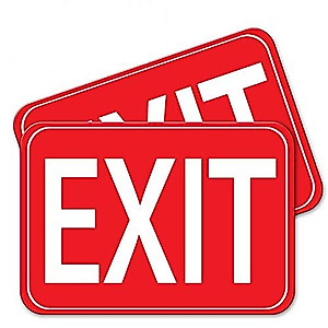 Aluminum Photoluminescent EXIT Sign | Glows for Up to 10 Hours | Ultra Reflective and Well Lit - Emergency Light (Stickers Decals)