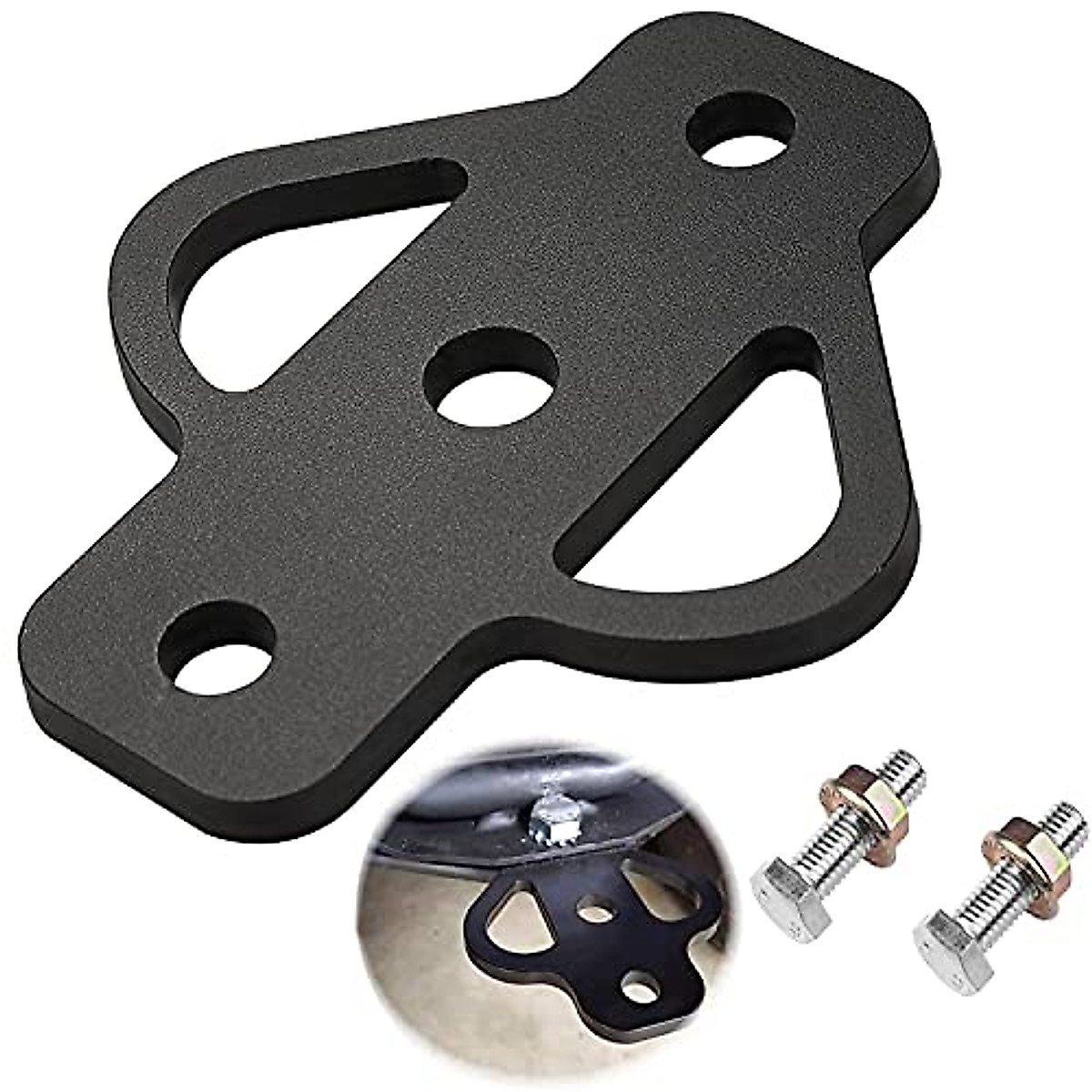 3-Way Trailer Hitch Adapter with Bolt Fit for ATV Lawn Mower Golf Cart Garden Tractor Flat Towing Tow Ball Mount