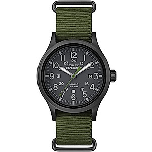 Timex Men's TW4B04700 Expedition Scout 40 Green Nylon Slip-Thru Strap Watch