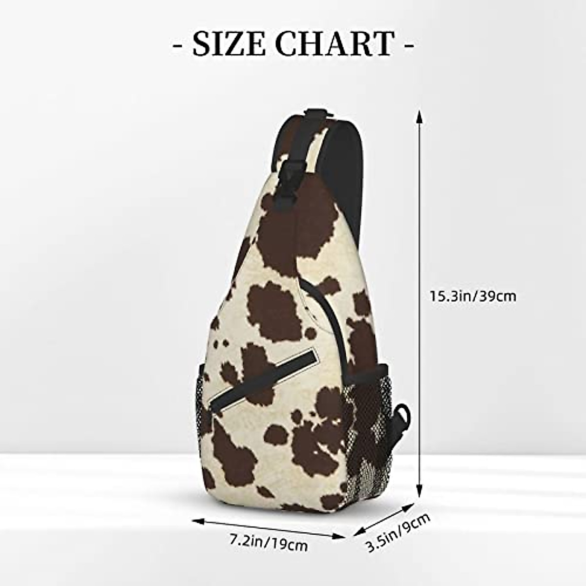 SWEET TANG Men Women Adults Shoulder Sling Backpack, Sport Pack, Compatible with Cow Print Fishing Bag, Chest Pack For Rover Sling Pack Trekking Hunting, One Size