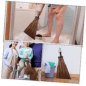 2pcs Small Broom Desk Cleaning Brush Sweeping Hand Handle Broom Small Hand Broom Small Cleaning Broom Kitchen Countertop Broom Manual Palm Broom Desk Dust Broom Light Brown Wood Unomor