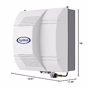 AprilAire 700 Whole-House Humidifier, Automatic Fan Powered Furnace Humidifier, Large Capacity Whole-House Humidifier for Homes up to 5,300 Sq. Ft., White