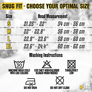 M-Tac Fleece Watch Cap - Tactical Beanie Hat Winter Skull Cap Cold Weather (Black, L)