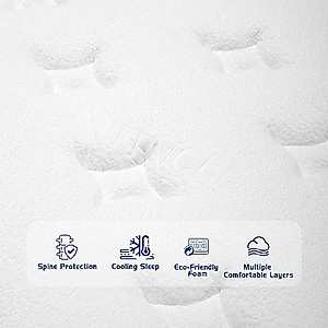 Ladinimo Queen Mattress, Hybrid Mattress with High Density Foam & Motion Isolation with Individually Wrapped Pocket Coils Medium Firm Mattresses,Queen Size Mattresses 80 * 60 * 10 inches