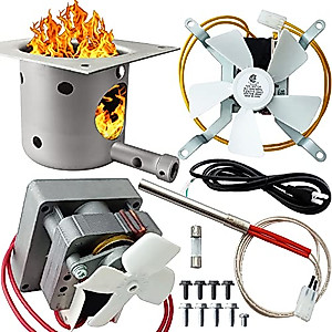dibay Auger Motor, Induction Fan Kit, Fire Burn Pot and Hot Rod Ignitor for Traeger and Pit Boss Wood Pellet Grill Parts Replacement