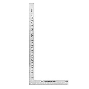 Carpentry Squares, Framing Square, Stainless Steel 300x150mm 90 Degree Right Angle Ruler, Measurement Square Tool, for Carpenters and Builders