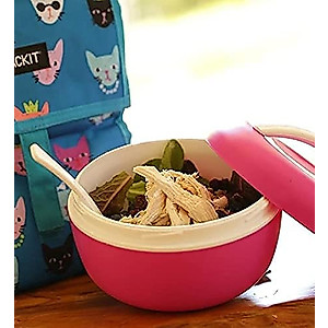 kinsho Bento Salad Container, Lunch Bowl for Salads | Bento Lunch-Box Containers with Lid for Adults | Meal Prep Kit for Lunches To Go | Leakproof Dressing Cup | BPA-Free Grey