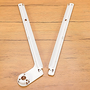 HECASA Refrigerator Slide Rail Sets Compatible with Frigidaire Kenmore Refrigerator Replacement for 240349701 240356501 Side-By-Side Refrigerator Slide Rail White ABS Plastic Meat Pan Hanger