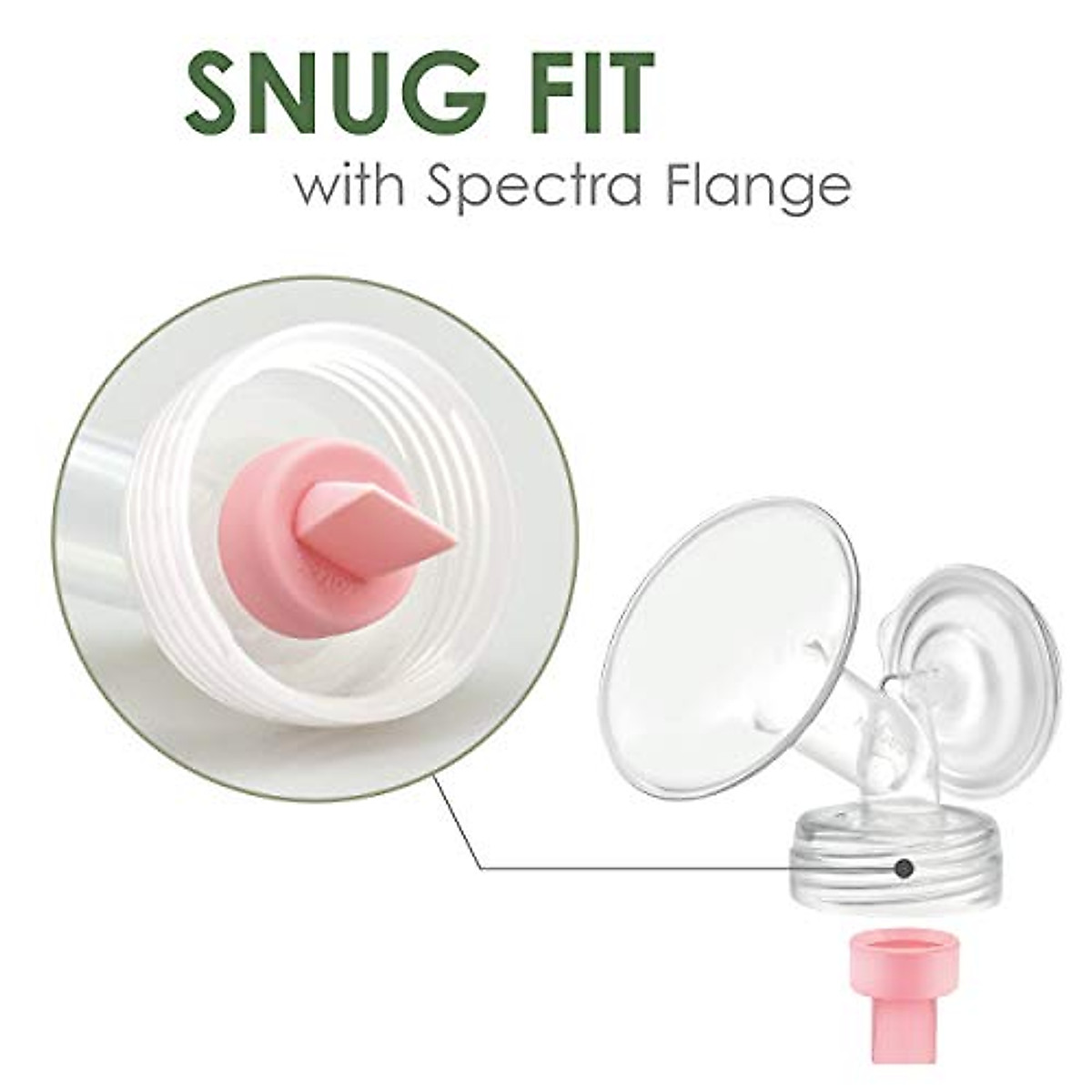 Maymom Pump Part Compatible with Spectra S2 Spectra S1 9 Plus Breastpump Replace Spectra Pump Part Replace Spectra S1 Accessories Spectra Flange Spectra Duckbill Valve (Flange 17mm Pink Valve)