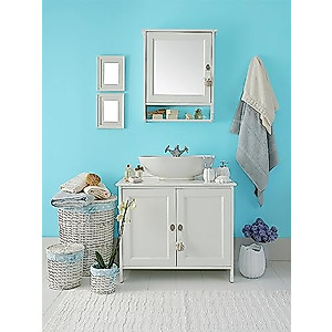 Micpolo 15.7”×118” Blue Wallpaper Peel and Stick Wallpaper for Bedroom Light Blue Contact Paper Easy Peel Off Wallpaper Blue for Bathroom Removable Wallpaper Vinyl Self Adhesive Matte