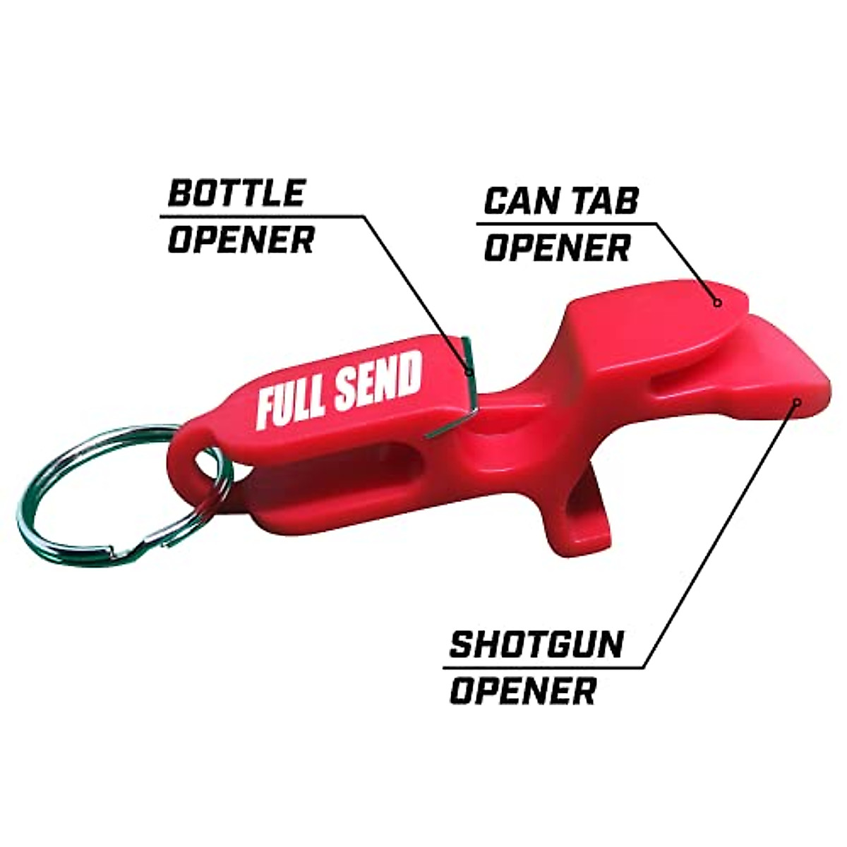 SHEBAM Full Send Red Shotgun Tool Bottle Opener Nelk Boys